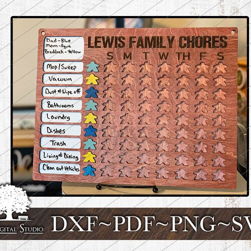 Chore Chart SVG Homework Chart Svg Digital File Download - Etsy