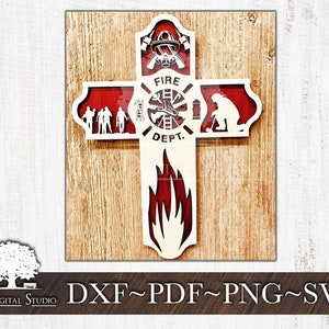 Firefighter Cross SVG | Digital File Download | Dxf Pdf Png Svg ...