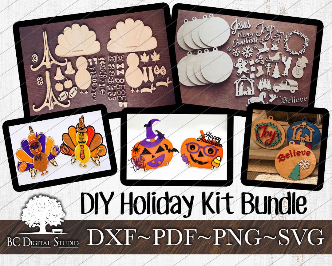 DIY Holiday Kit Bundle Pack | Blank Bundle Kit Svg | Digital File ...
