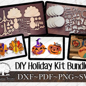 DIY Holiday Kit Bundle Pack | Blank Bundle Kit Svg | Digital File ...