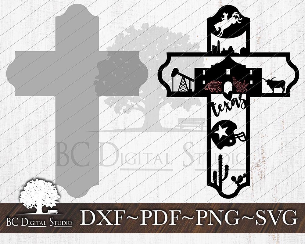 Texas Cross SVG | I Love My State Svg | Digital File Download | Dxf Pdf ...