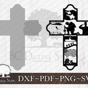Memorial Cross SVG | Military Cross SVG | Digital File Download | Dxf ...