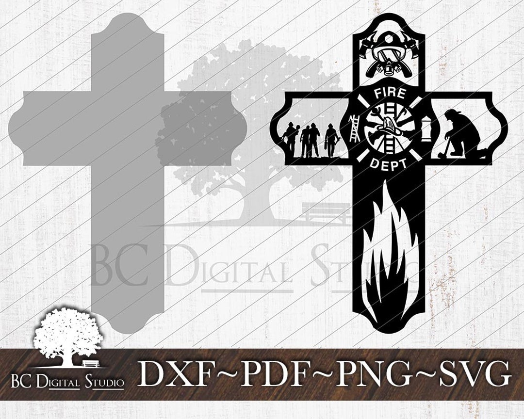 Firefighter Cross SVG | Digital File Download | Dxf Pdf Png Svg ...