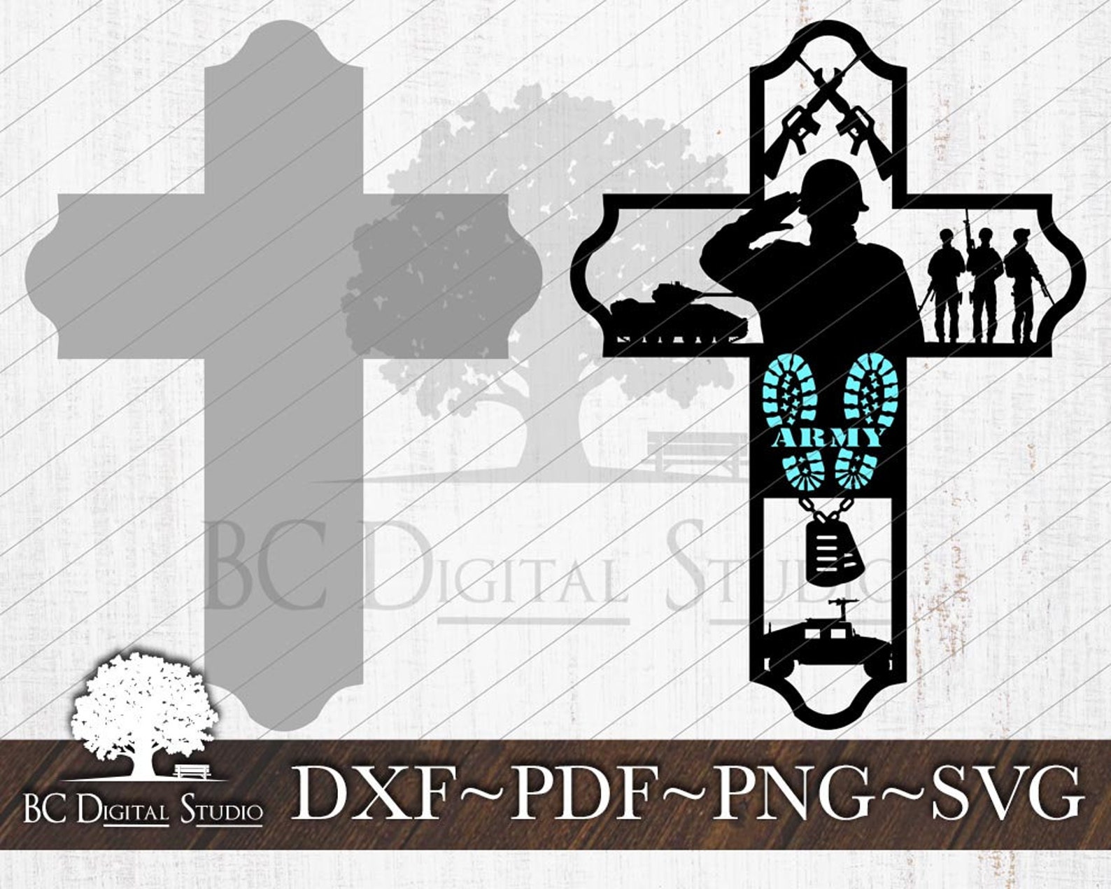 Army Cross Svg| Military Cross SVG | Veterans Cross SVG | Digital File ...