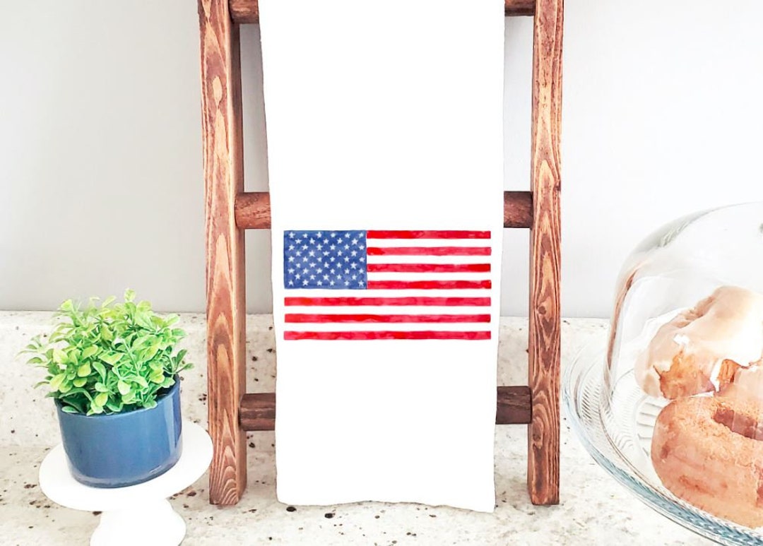 USA Flag Flour Sack Towel - Etsy