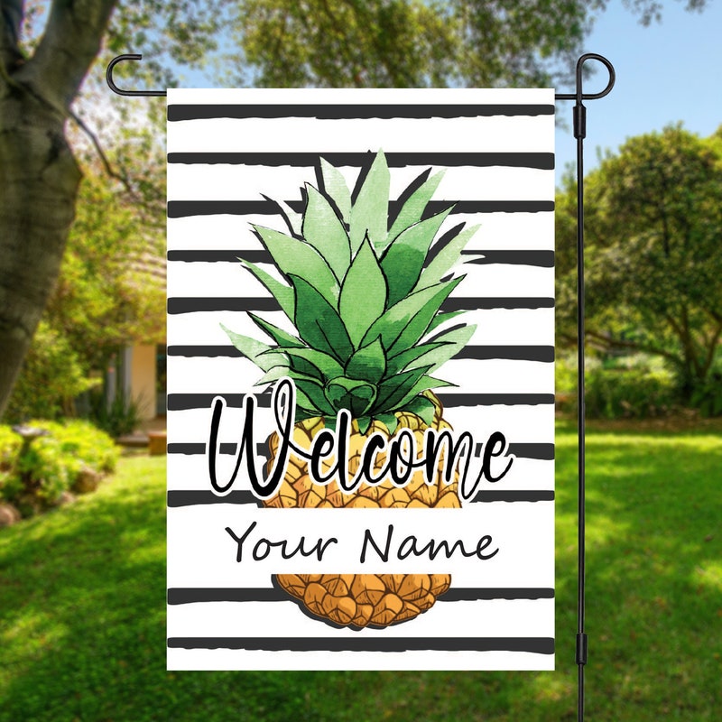 Pineapple Garden Flag - Etsy