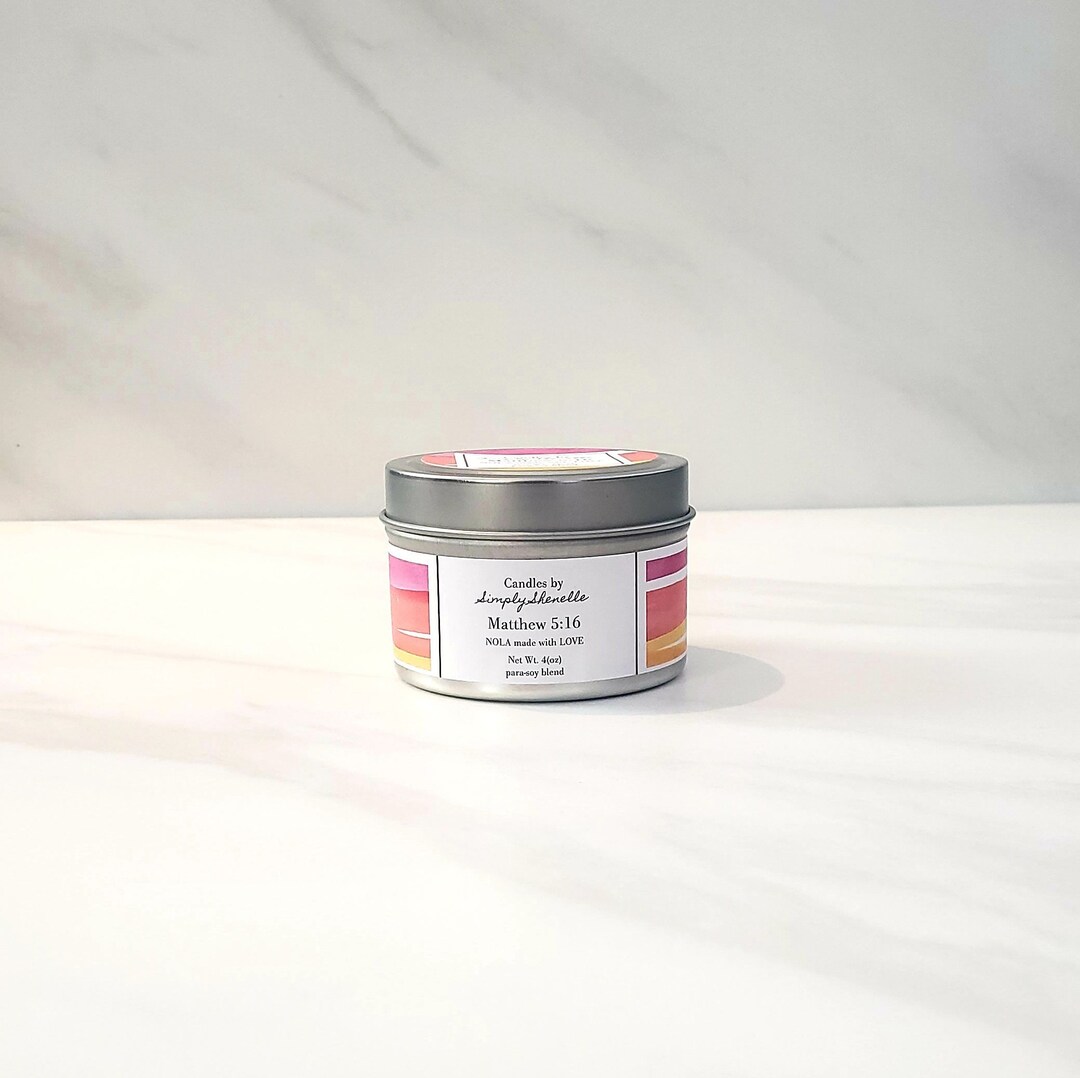 CANDLES 4oz Hand Poured Scented Parasoy Wax Made in NOLA Filled With ...