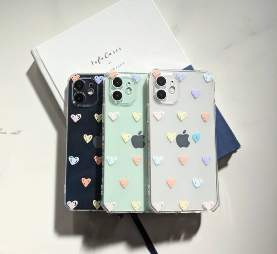 Clear Transparent Heart Pastel Colours Shockproof Cases for - Etsy