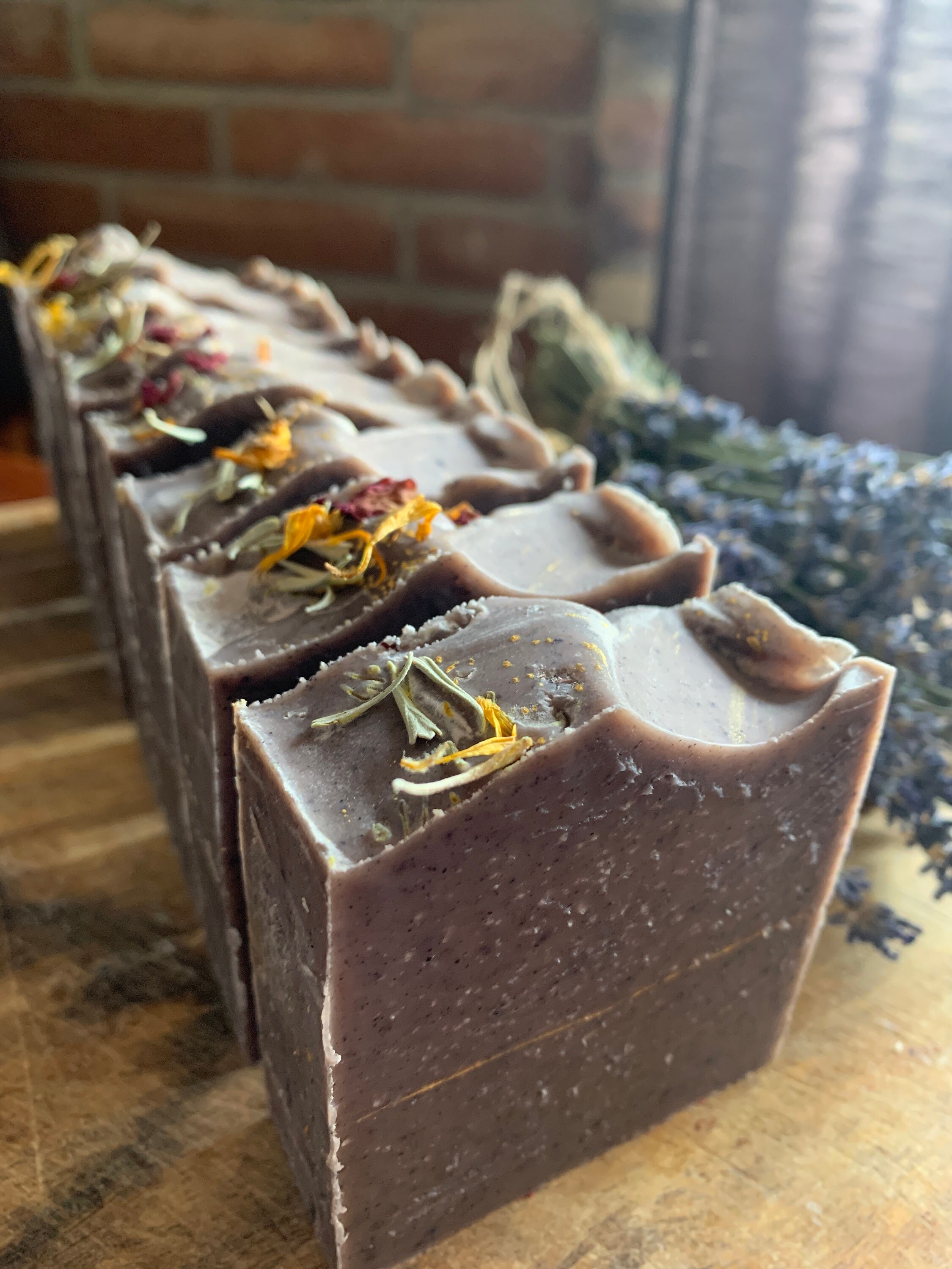 Natural Turmeric Lemongrass Sage & Green Tea Cold Process Soap | Small ...