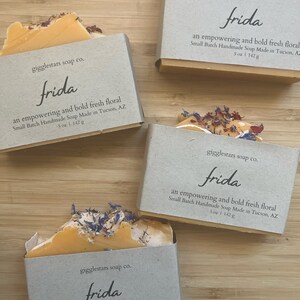 Frida Cold Process Soap, Handmade, Small Batch, Botanical, Fresh Floral ...