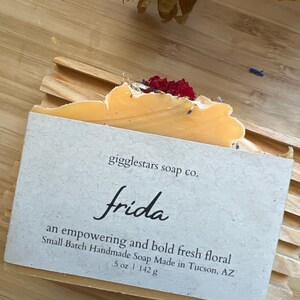 Frida Cold Process Soap, Handmade, Small Batch, Botanical, Fresh Floral ...