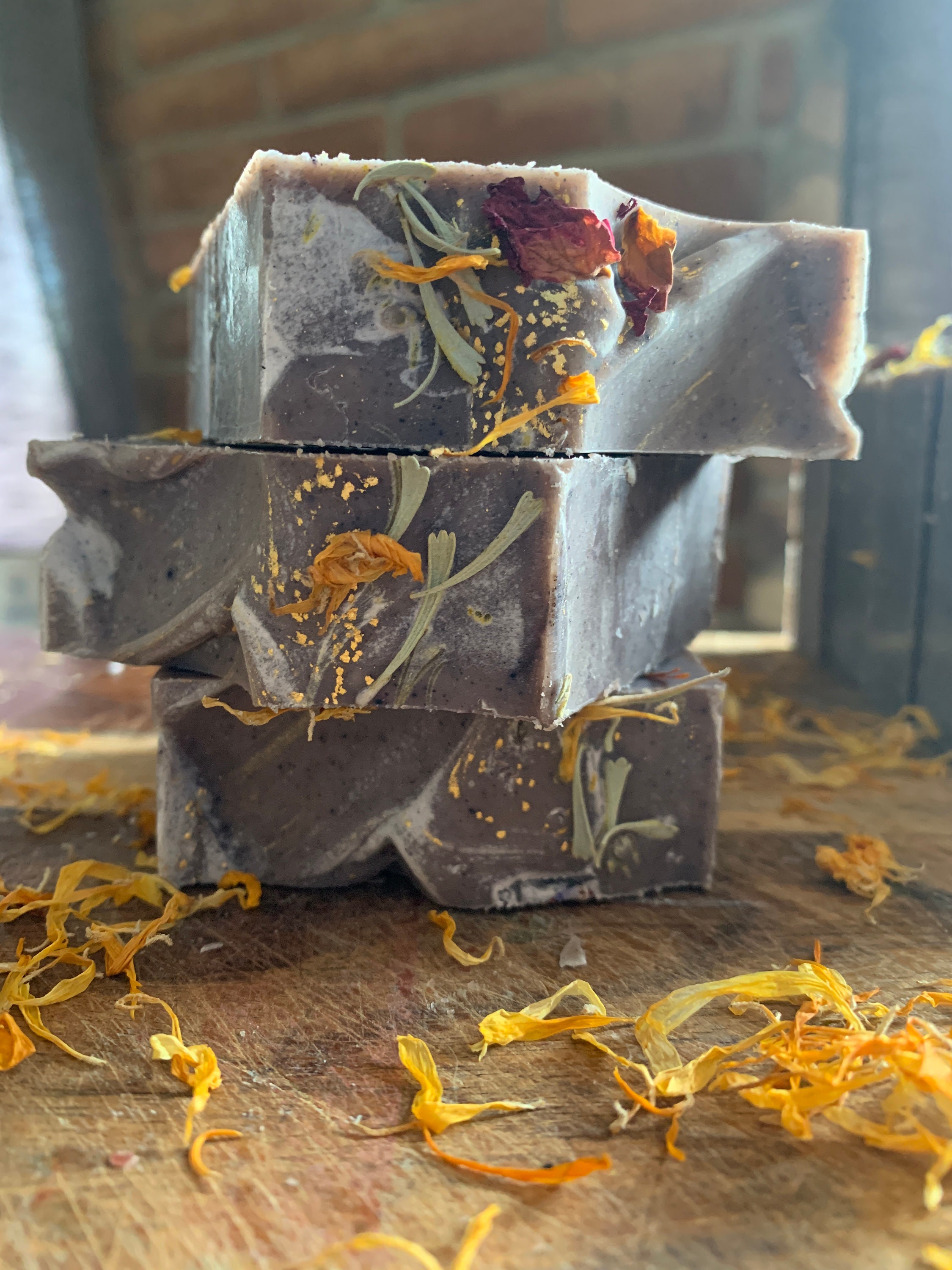 Natural Turmeric Lemongrass Sage & Green Tea Cold Process Soap | Small ...