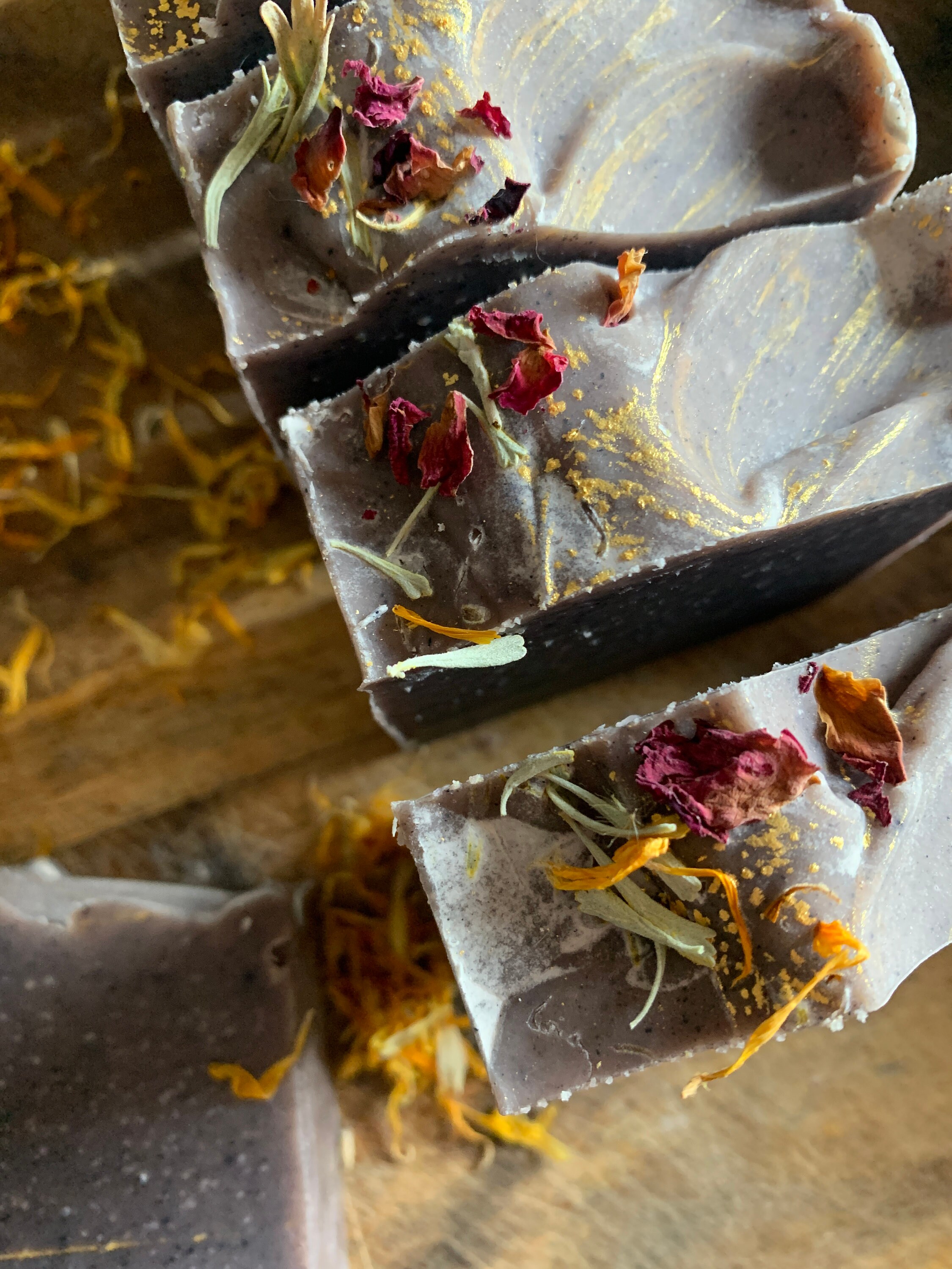 Natural Turmeric Lemongrass Sage & Green Tea Cold Process Soap | Small ...