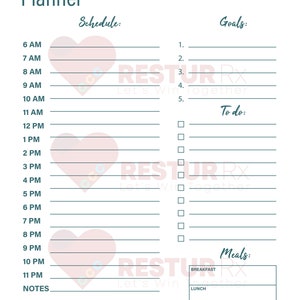 Daily Planner Printables Undated - Etsy