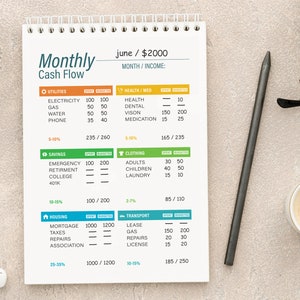 Finance Planner,cash Flow Planner, Printable Financial Journal, Budget ...