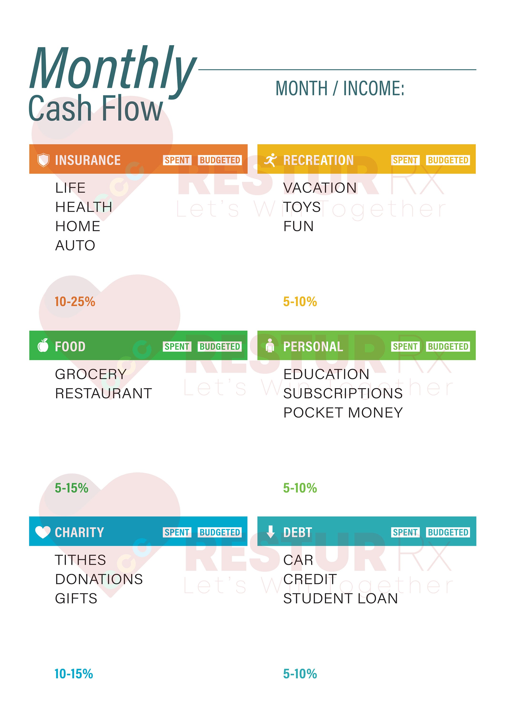 Finance Planner,cash Flow Planner, Printable Financial Journal, Budget ...