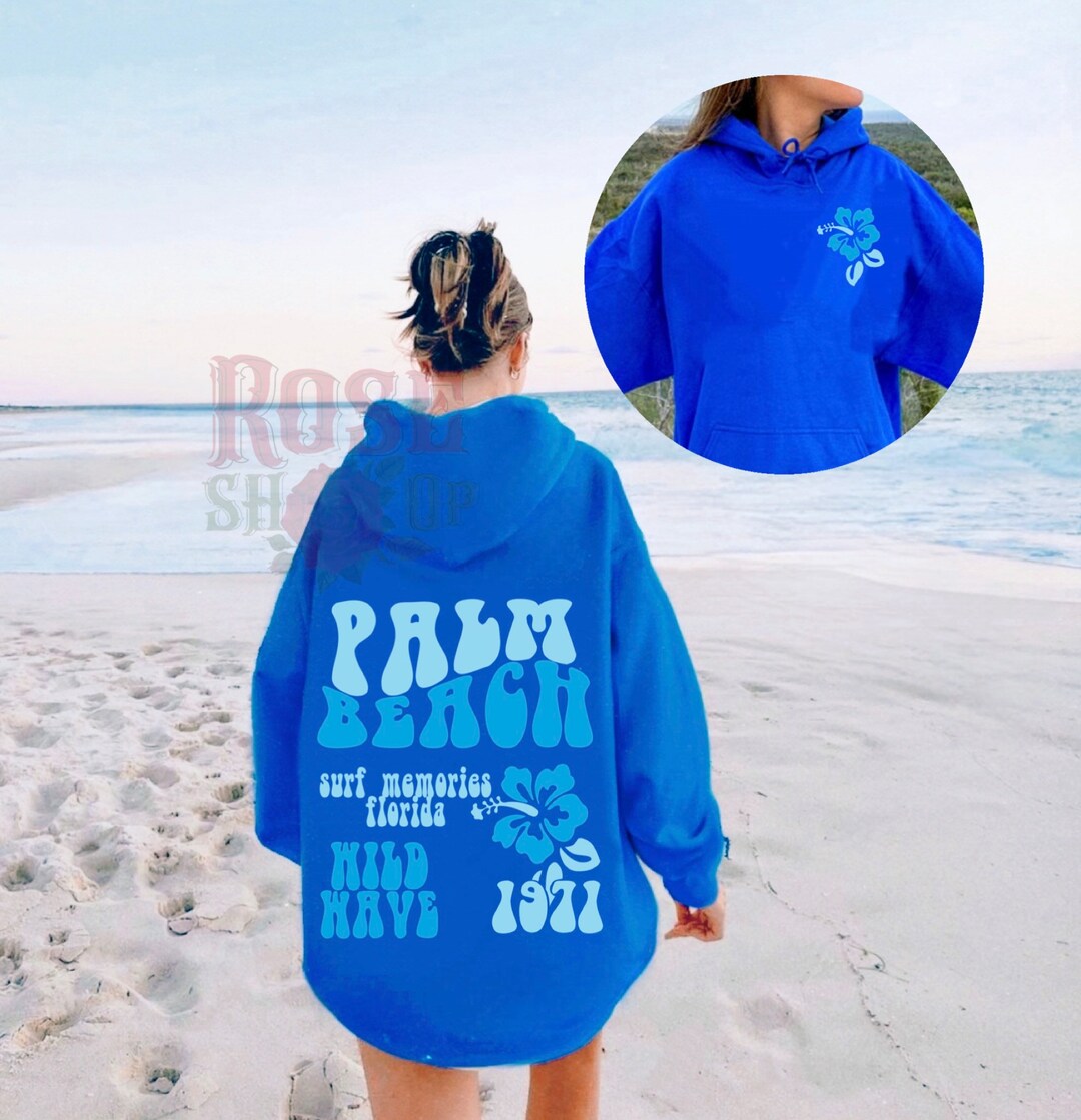 Palm Beach Hoodie Ocean Beach Hoodie Womens Trendy Sweatshirt Surf ...