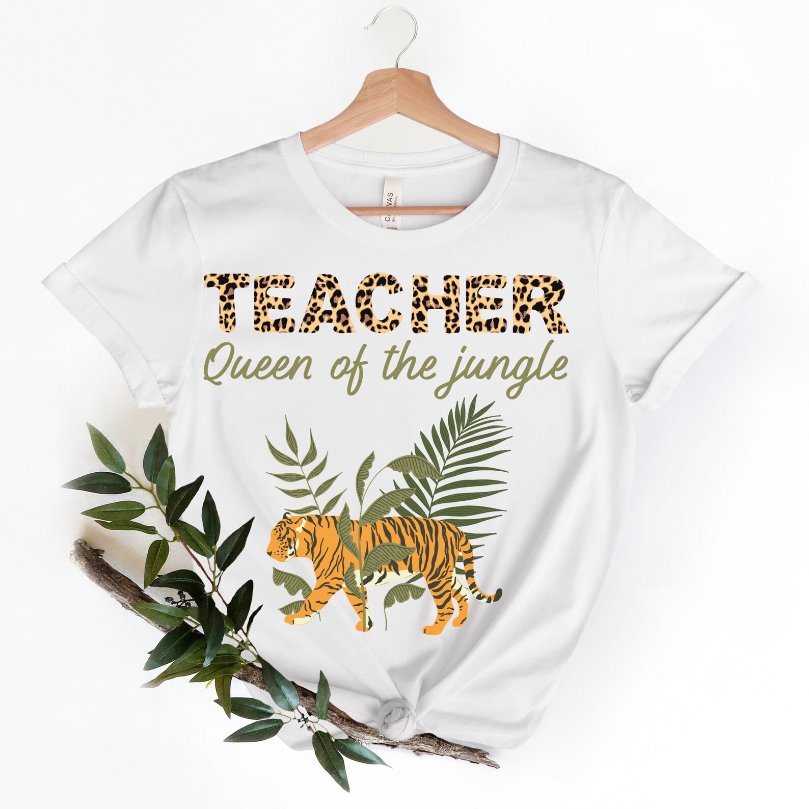 Funny Teacher Shirt, Leopard Print Teacher Shirt, Queen of the Jungle ...