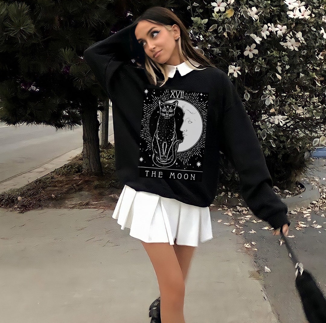 Stay Wild Moon Child Cat Sweater Halloween Sweatshirt Vintage Halloween ...