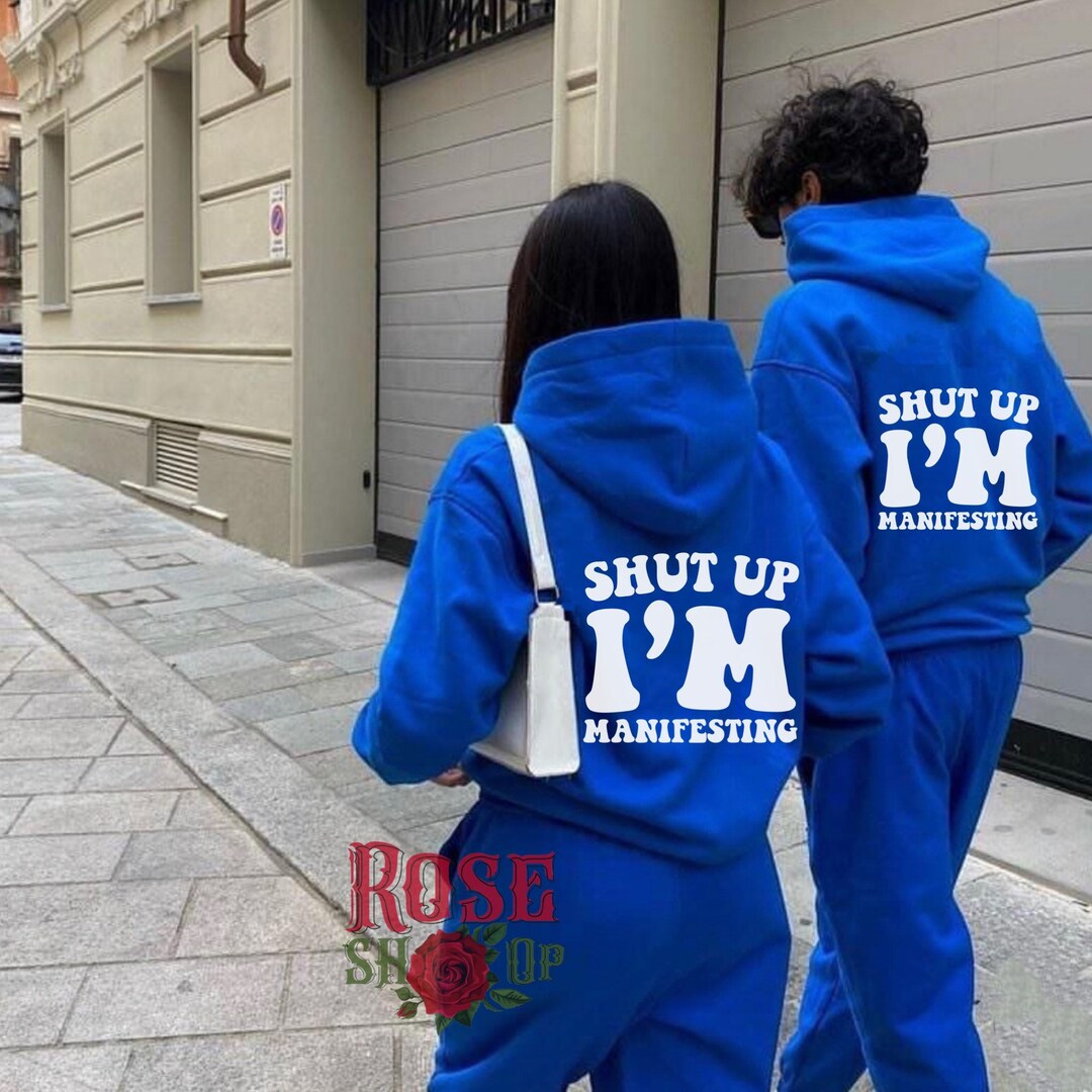 Hoodie With Words on Back Couples Hoodie Positive Hoodie Manifesting ...