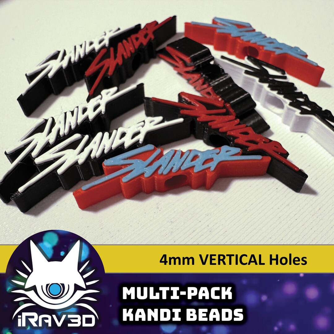 10 PACK VERTICAL Slander Inspired Kandi Beads - Variety 2-color - Etsy