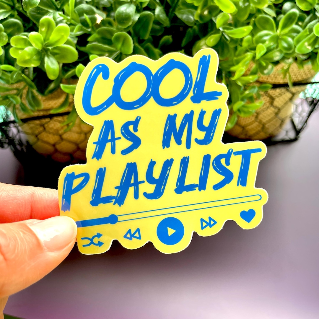 Music Playlist Glossy Vinyl Sticker - Etsy