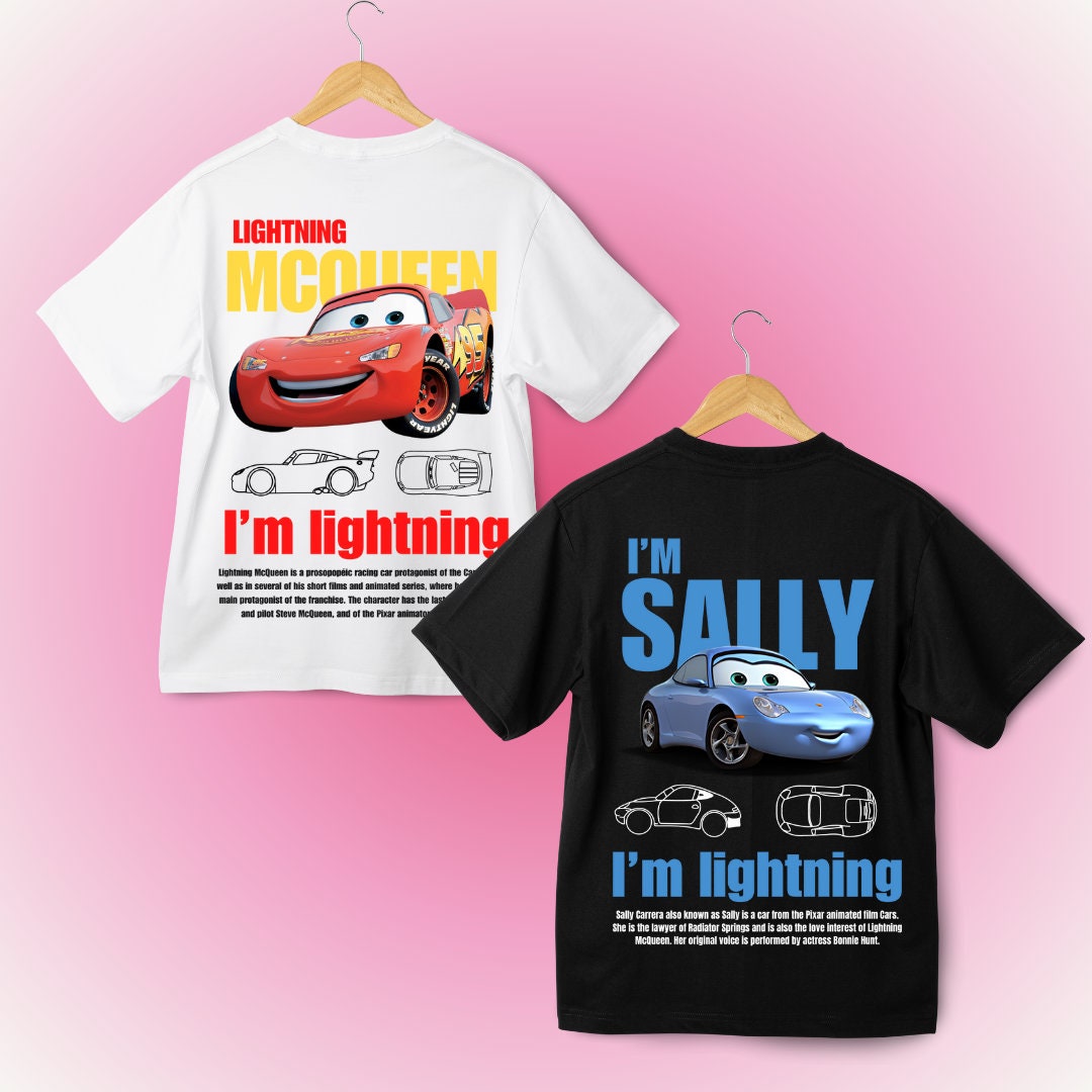 Lightning Mcqueen And Sally PNG for t-shirt design, cars design - Etsy ...