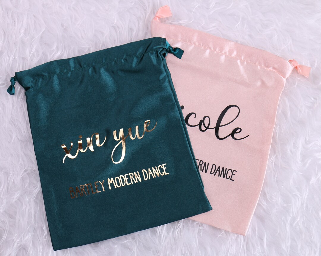 Customized Drawstring Satin Bag - Your Custom Name Jewelry Pouch Bridal ...