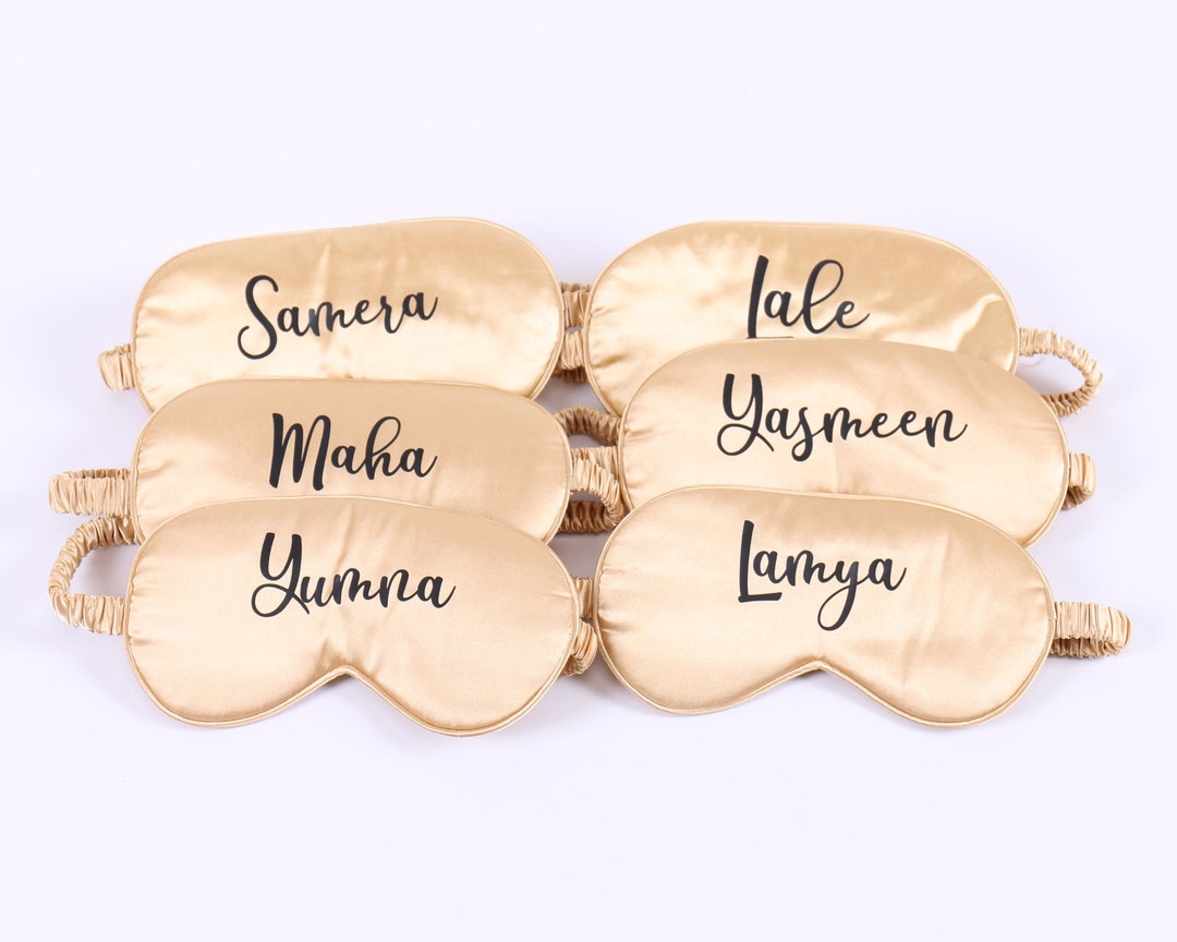 Customized Sleepover Party Sleep Mask - Your Custom Name Eye Blindfold ...