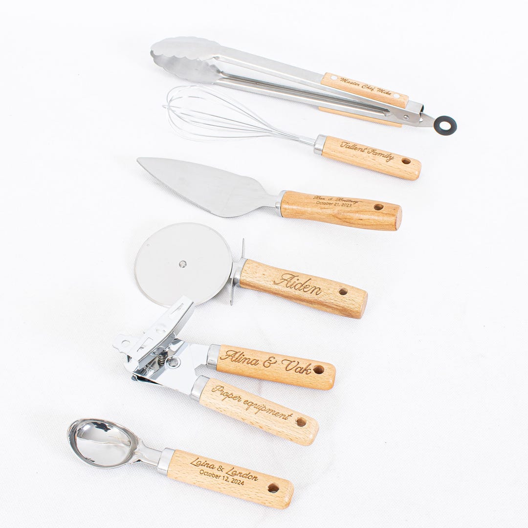 Personalized Kitchen Utensils Set 6x, Cooking Kitchen Utensils Set, Can ...