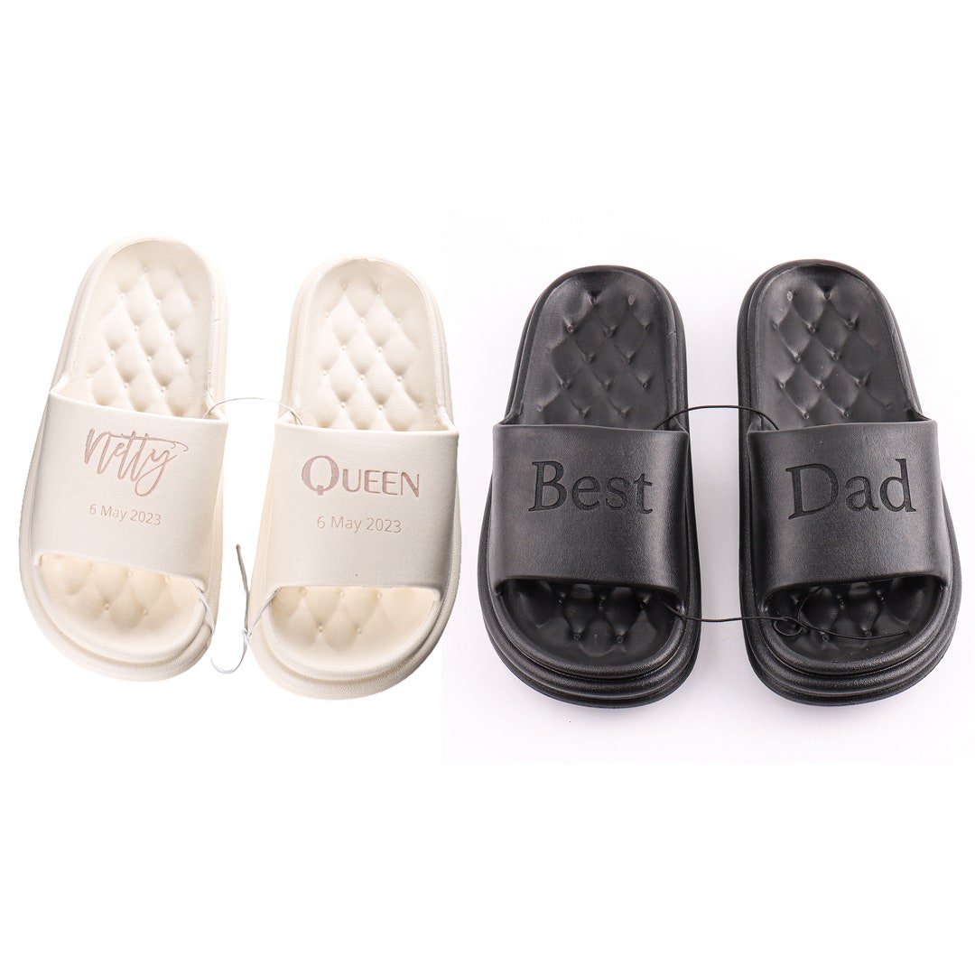 Personalized Pillow Slipper for Women and Men, Quick Drying Shower ...