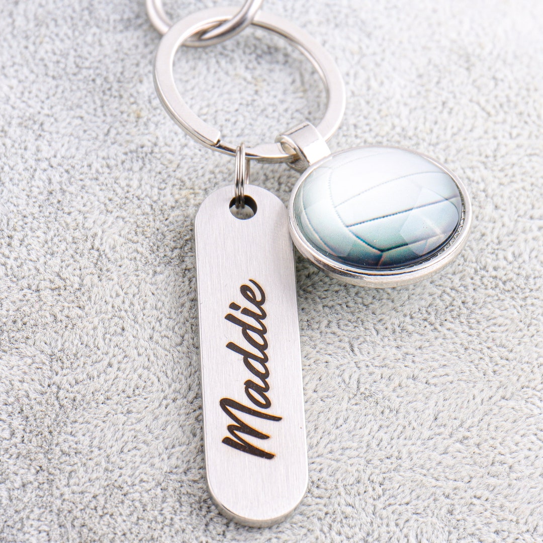 Personalized Balloon Volleyball Keyring Pendant Sports Fan Gift ...