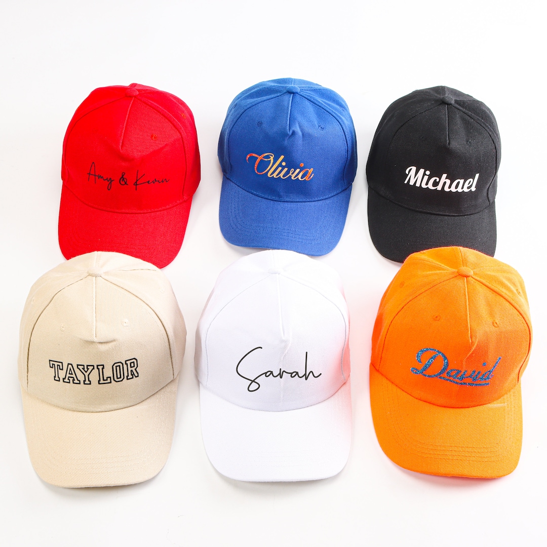 Personalized Baseball Hat Customized Cotton Cap Name Sports Dad Gifts ...