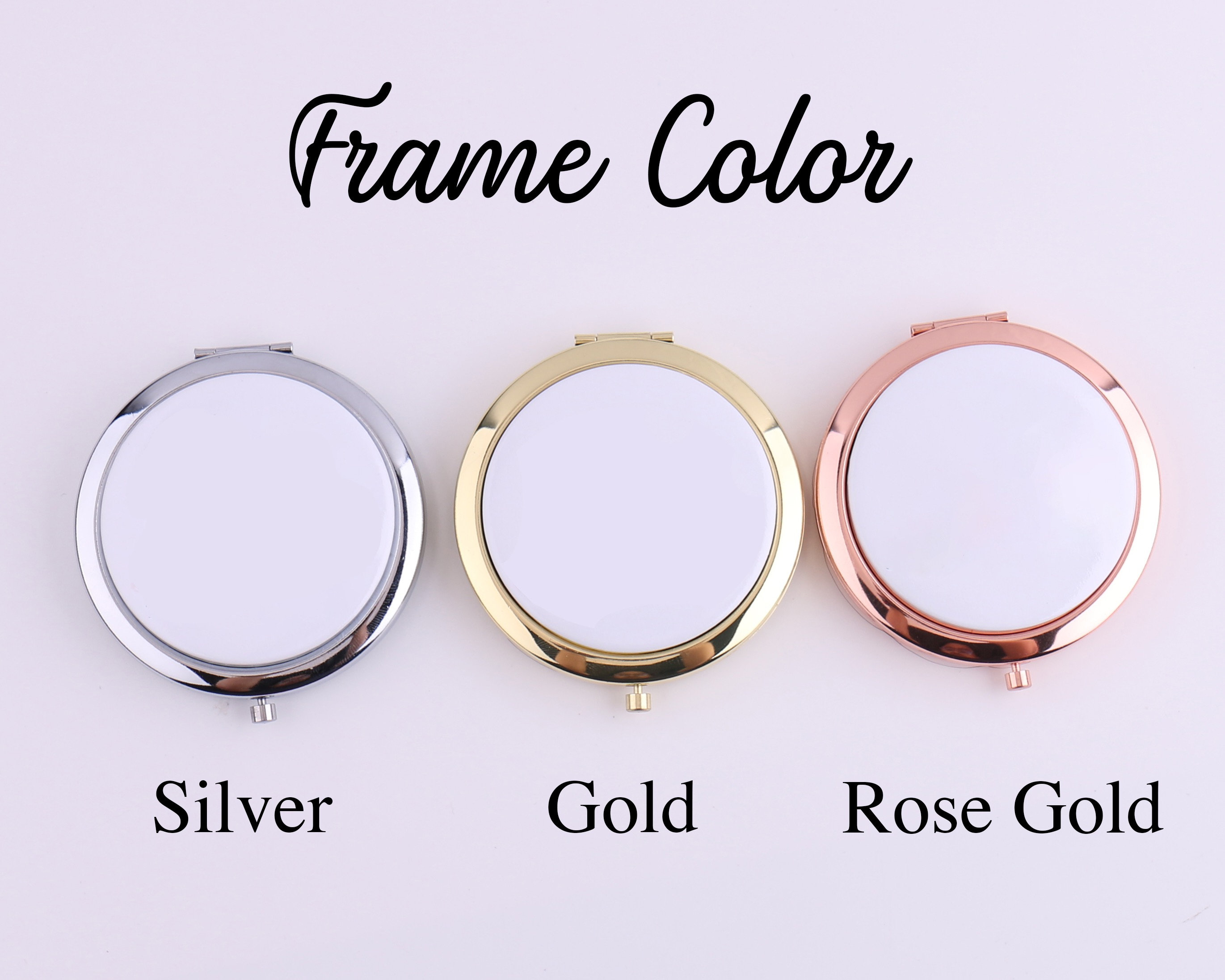 Customized Gold Name Compact Mirror Your Personalized Text or | Etsy