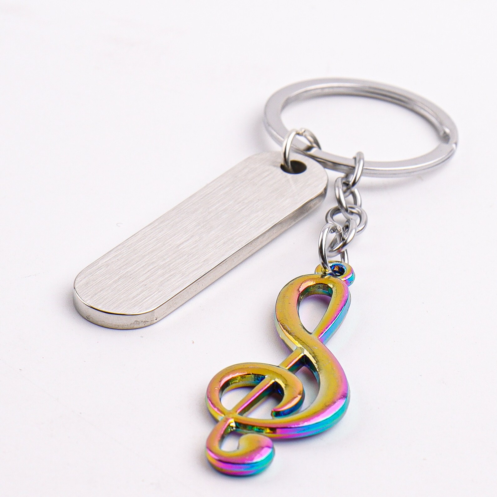 Personalized Musical Note Keychain, Custom Music Symbol Keychain, Gift ...