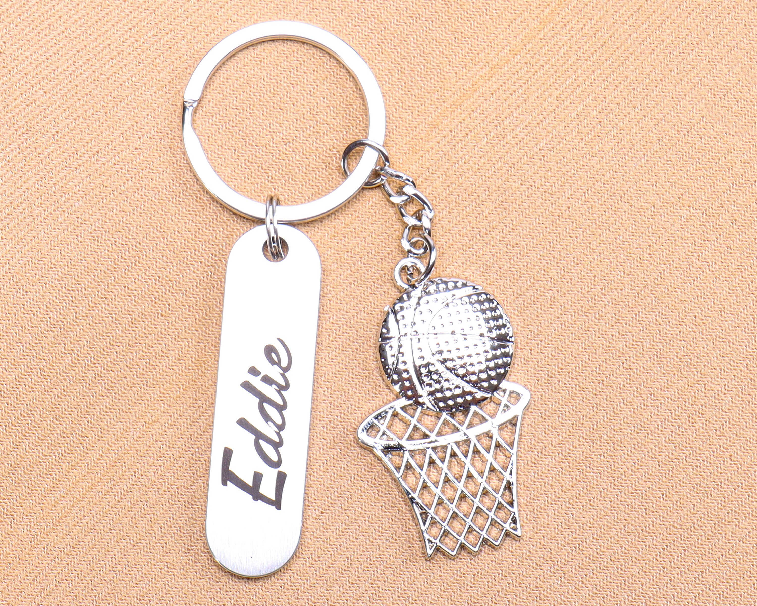 Personalized Basketball Keychain for Player Fan Father's Day Christmas ...