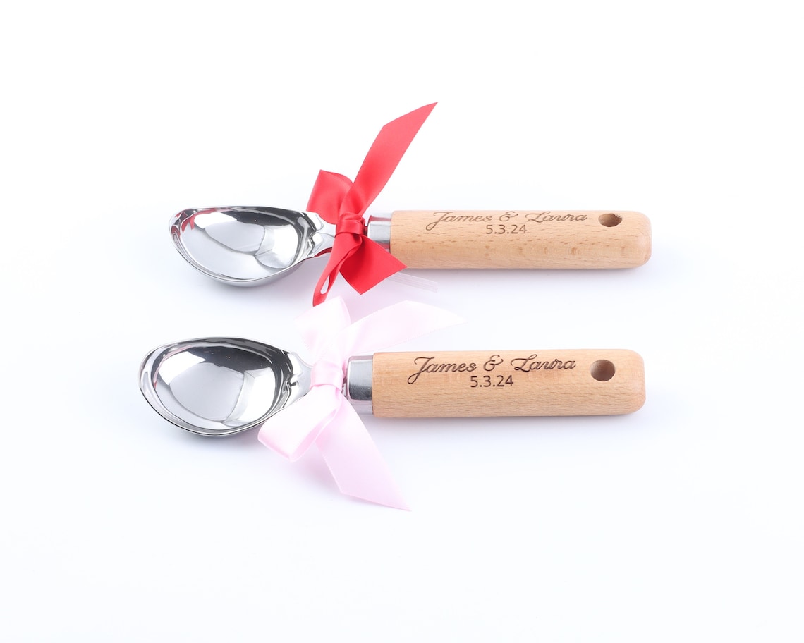 Customized Ice Cream Scooper Birthday Party Spoon Wedding Favors Baby ...