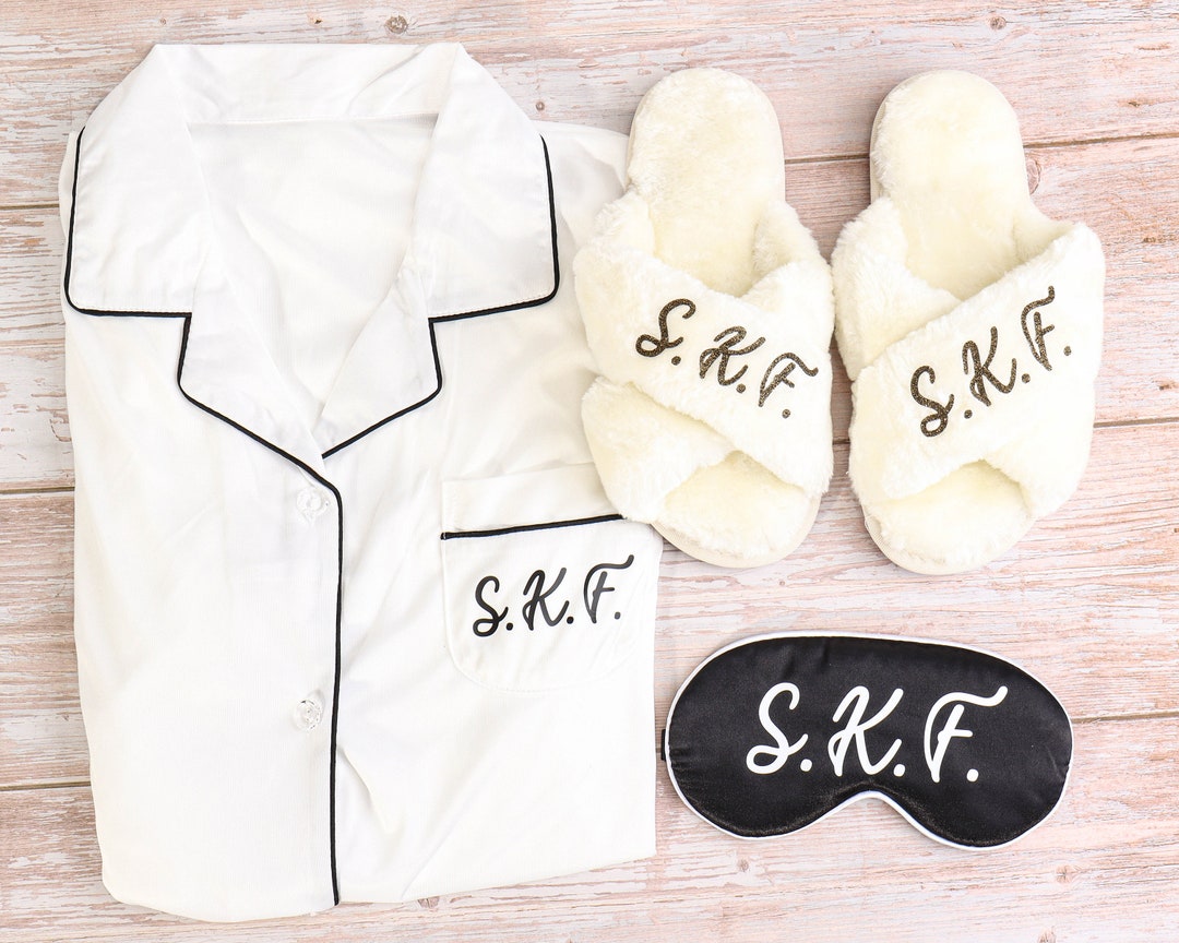 Personalized Bridesmaid Gift Getting Ready Set Sleep Shirt Robe Sleep ...