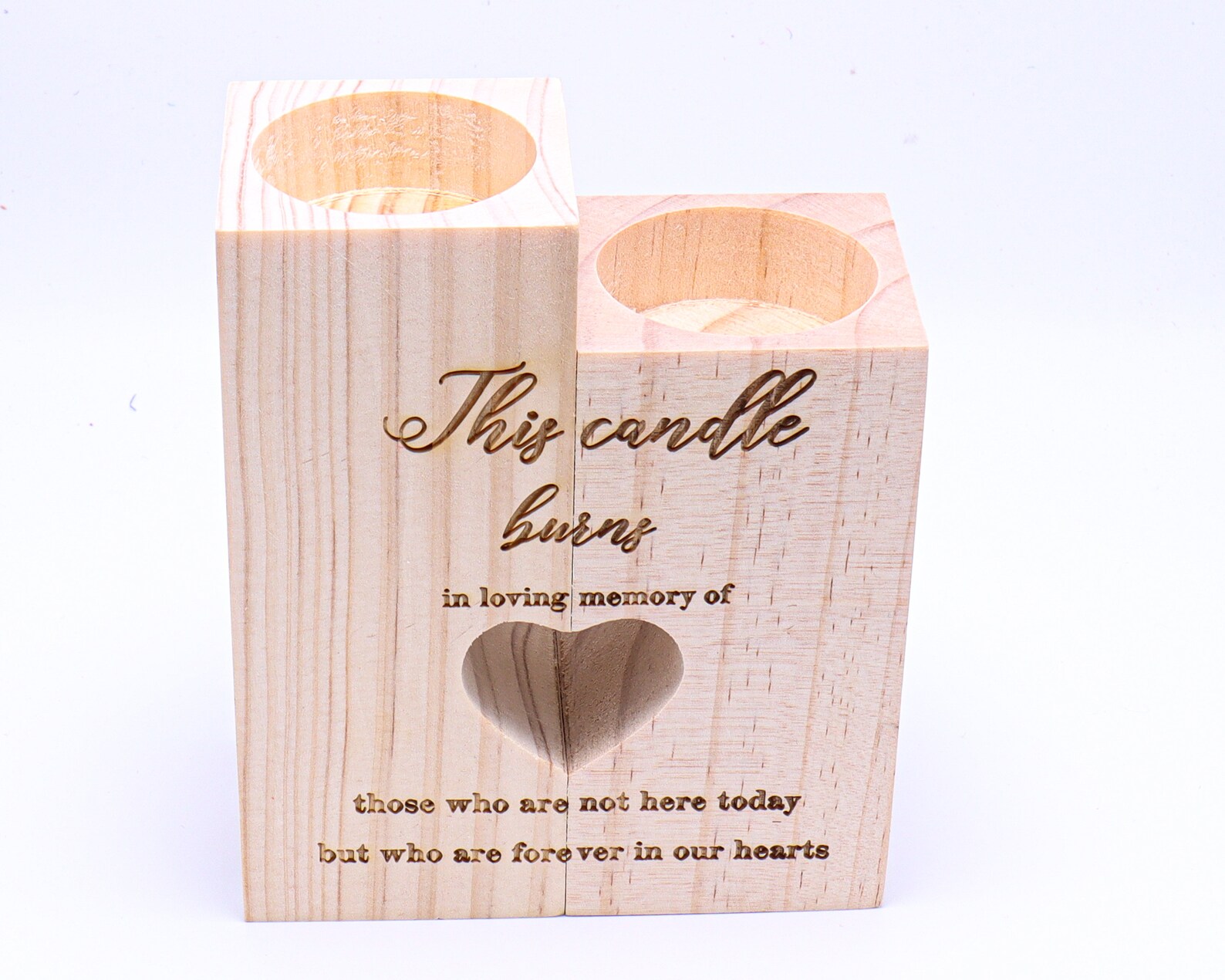 Personalized Wood Candle Holder Set of 2 Wedding Memorial Sign, This ...
