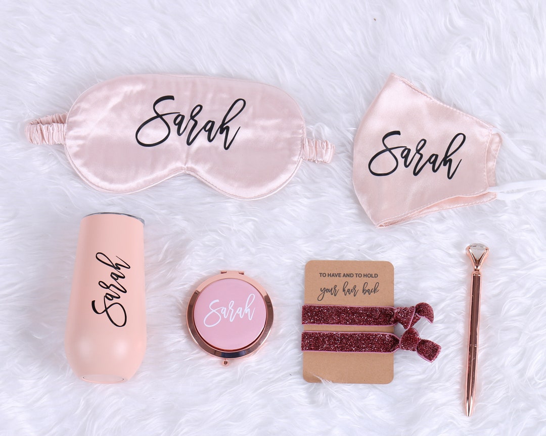 Personalized Sleepover Party Gift Set - 7-in-one - Sleep Mask Compact ...