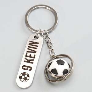 Personalized Cute Soccer Keychain, Custom Soccer Ball Keychain Gifts ...