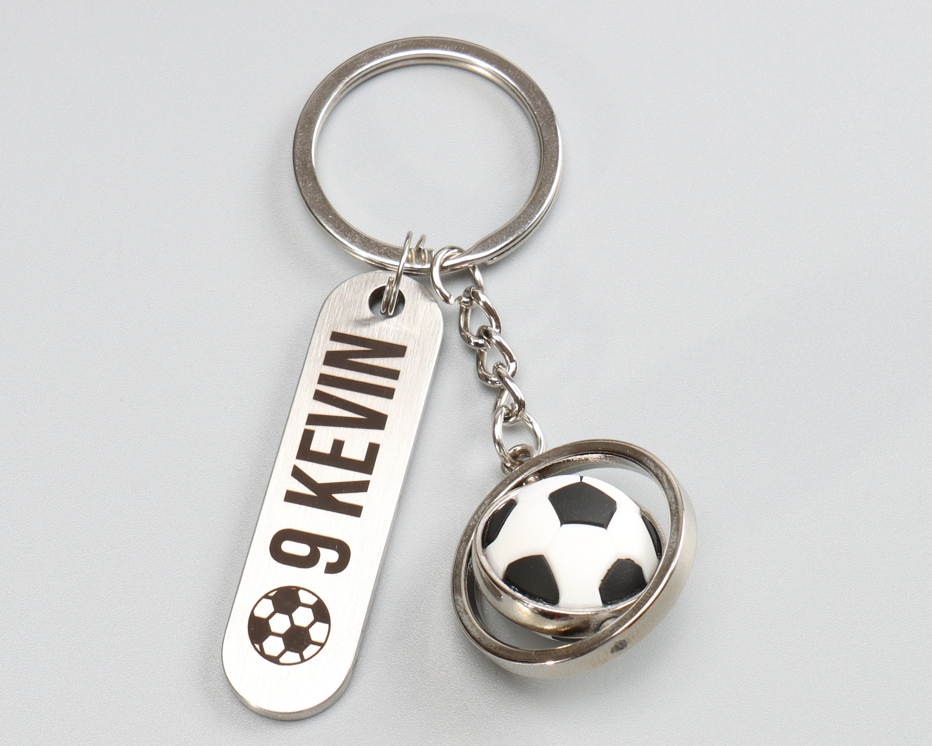 Personalized Cute Soccer Keychain, Custom Soccer Ball Keychain Gifts ...