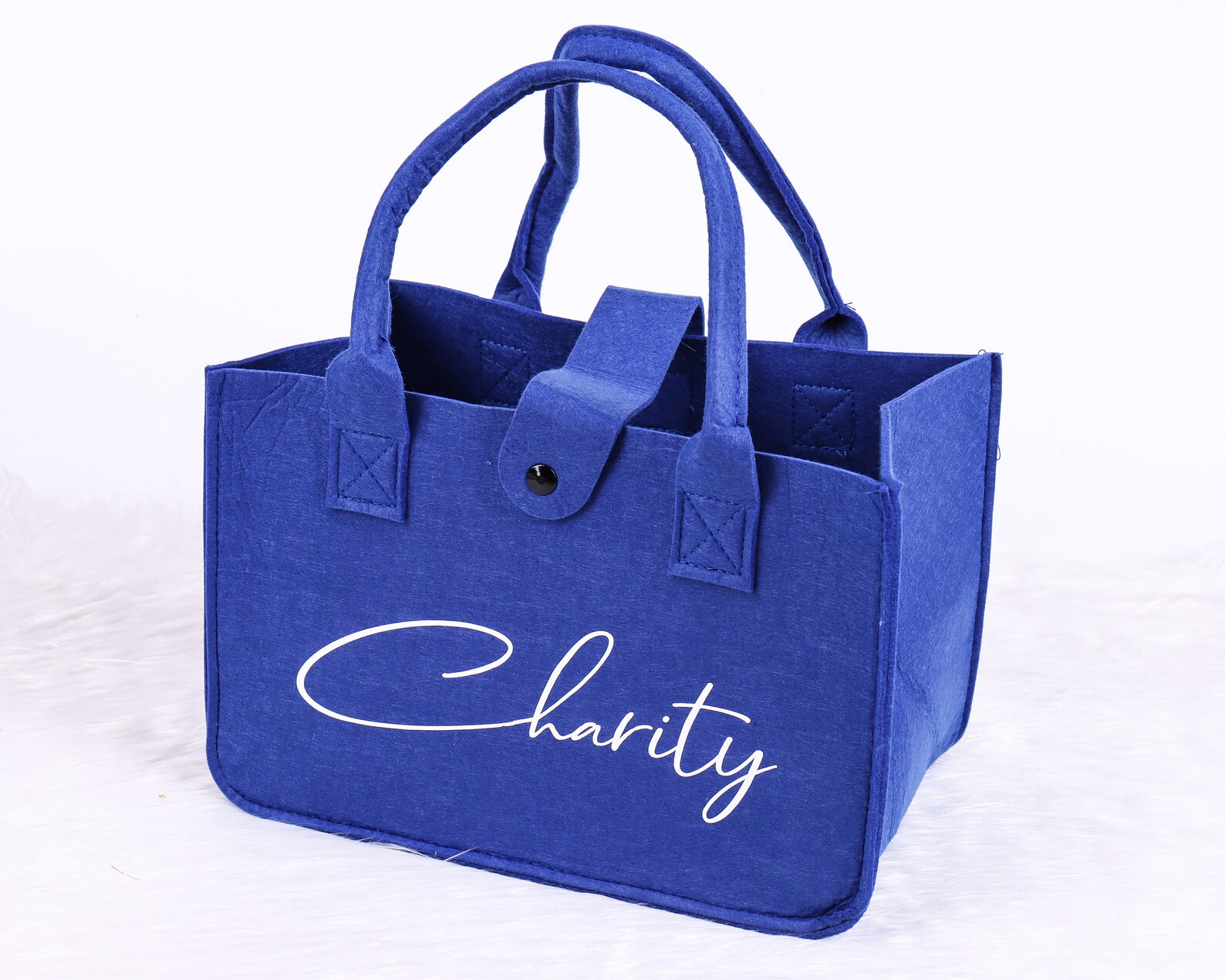 Personalized Sleepover Tote Bag Felt Bridesmaid Name Maid of Honor ...