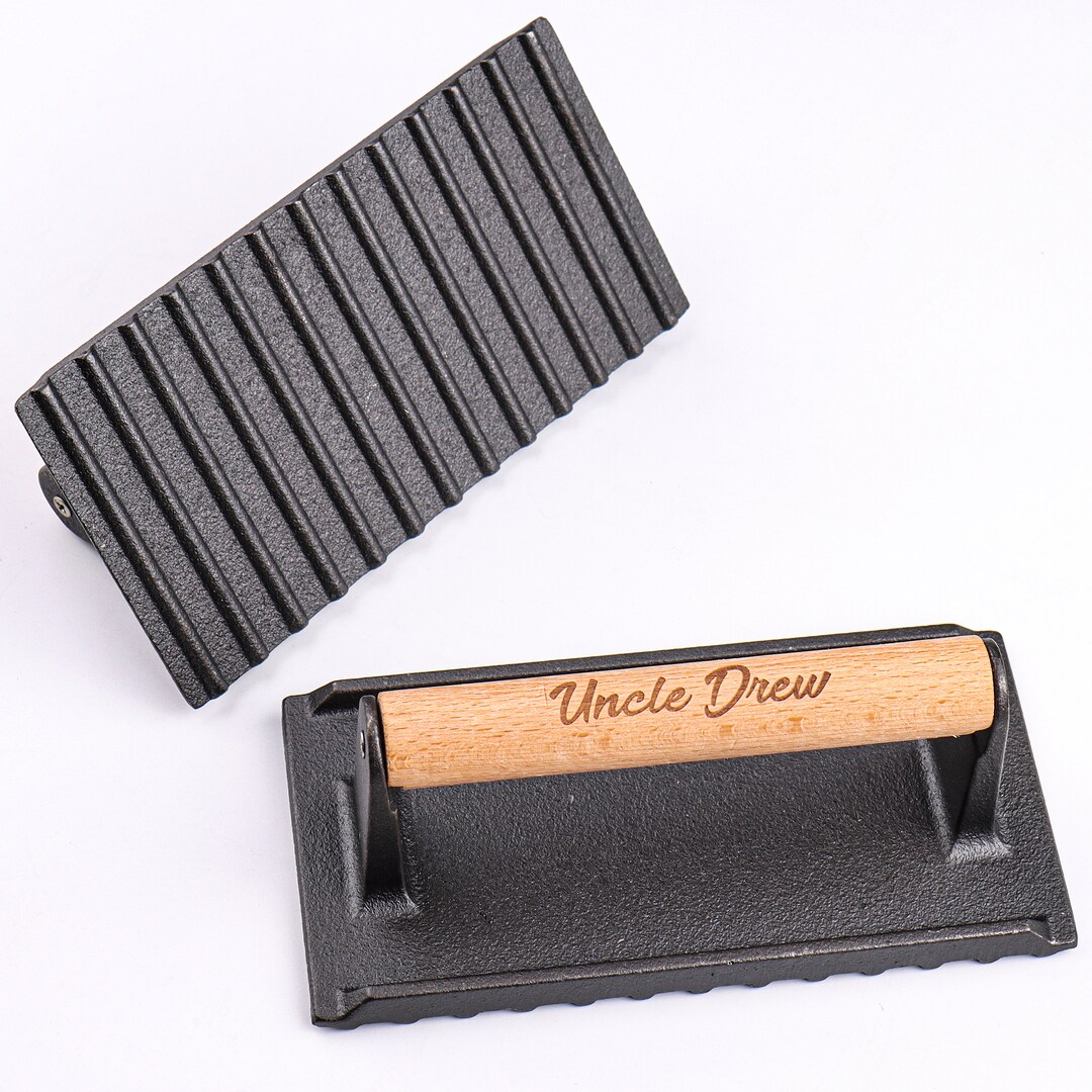 Personalized Bacon Press and Grill Press, Durable Cast Iron Meat Press ...