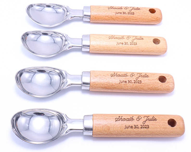 Customized Ice Cream Scooper Birthday Party Spoon Wedding Favors Baby ...