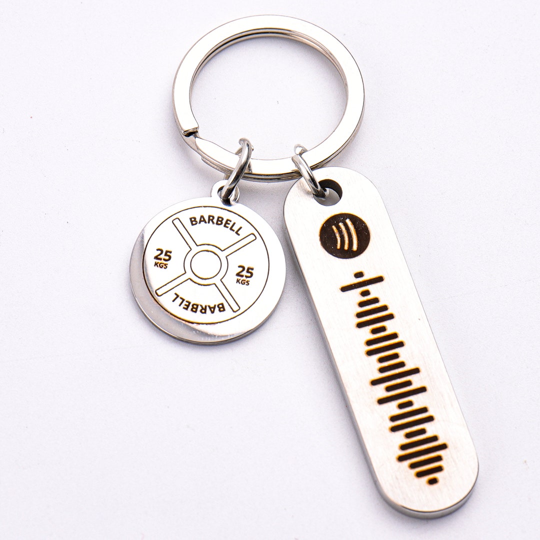 Personalized Scannable Music Code Keychain, Custom Music Song Keychains ...