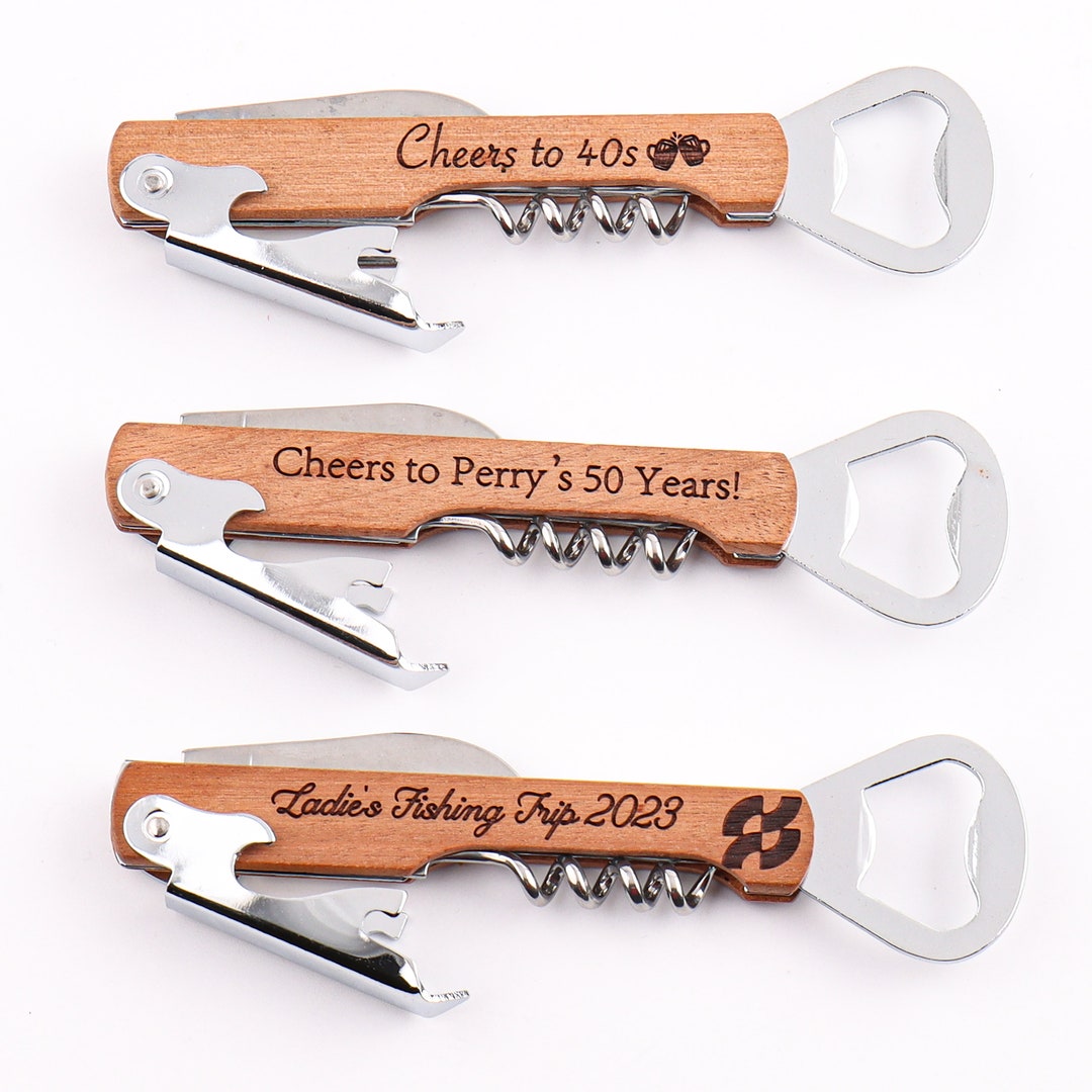 Personalized Engraved Corkscrew and Multi-tool Custom Wine Opener ...