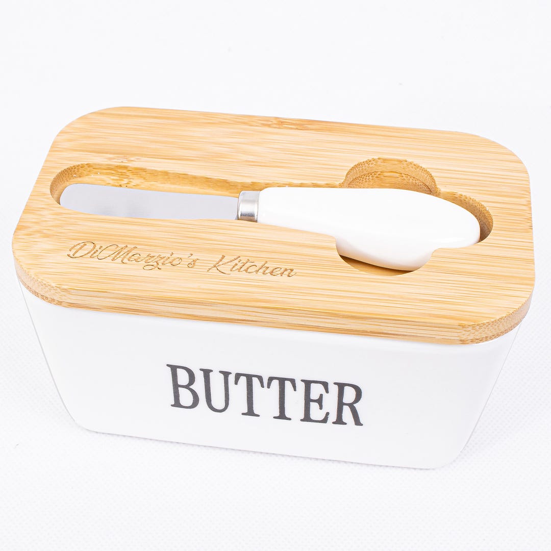 Personalized Butter Dish With Lid, Large Butter Dish for Countertop ...