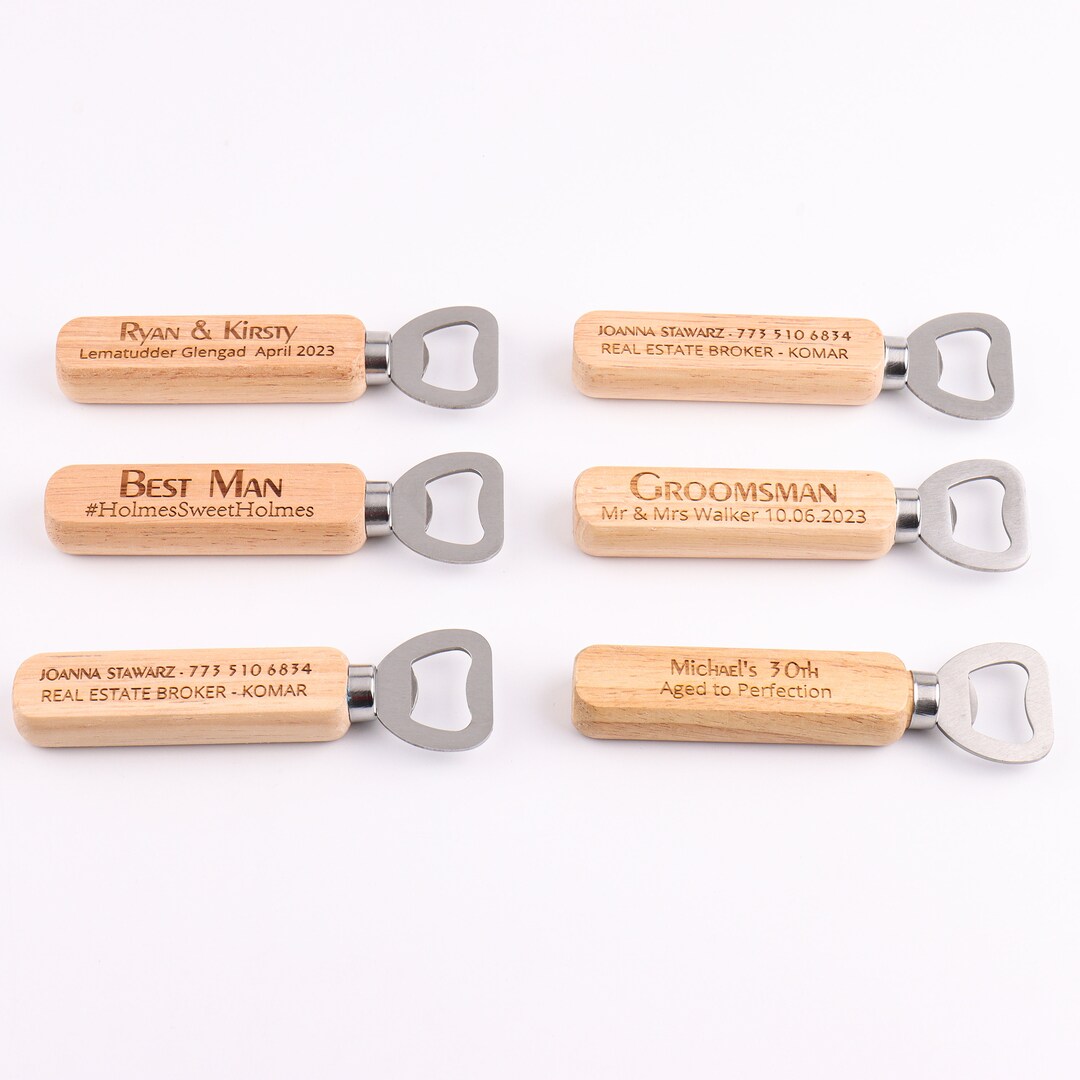 Personalized Wood Bottle Openers, Custom Bartender Bottle Openers ...