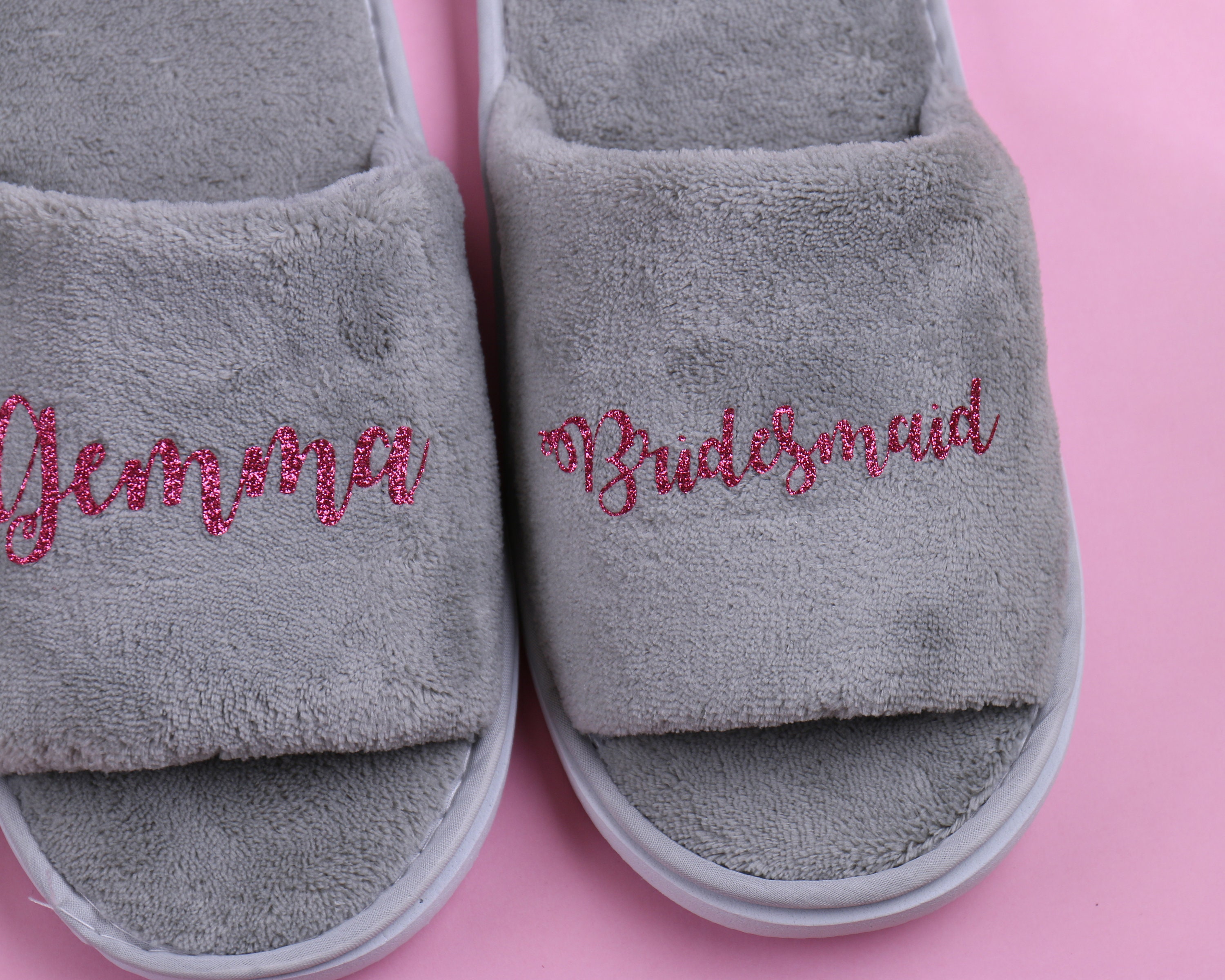 Personalized SPA Slippers Bridesmaid Bridal Party Your Name ...